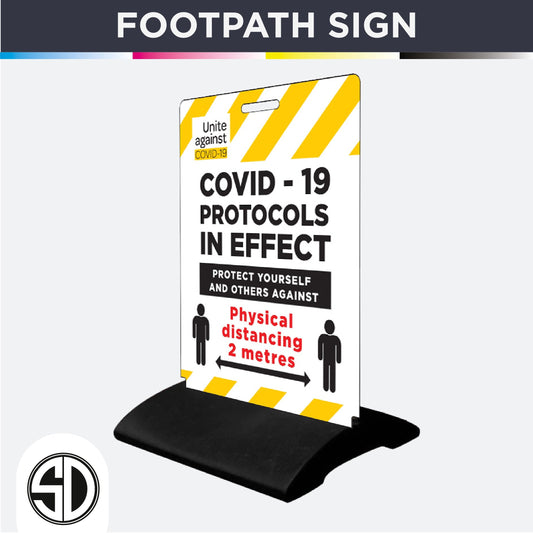 footpath sign a frame